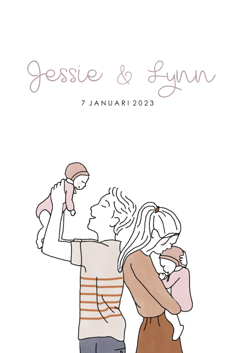 Geboortekaartjes tweeling